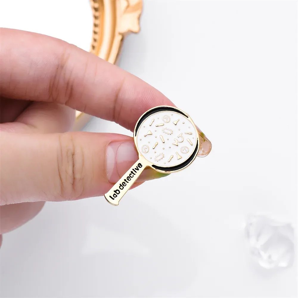 DHgate.com:Science Lapel Pin - Enamel Detective Magnifying Glass Brooch ...