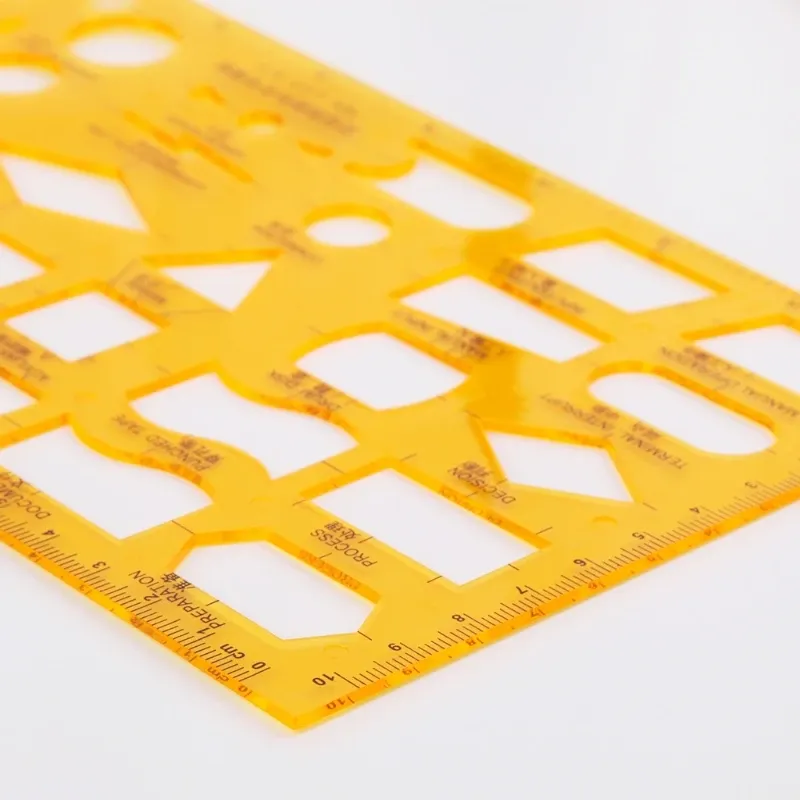 Flow Chart Template Tool: Precision Drafting Stencil With Measuring ...