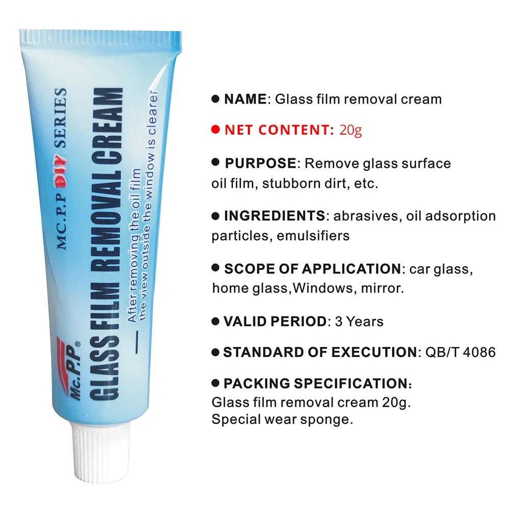 20g Car Glass Polishing Paste Degreaser, Cleaner, Oil Film Removal For Windshield, Windscreen ...