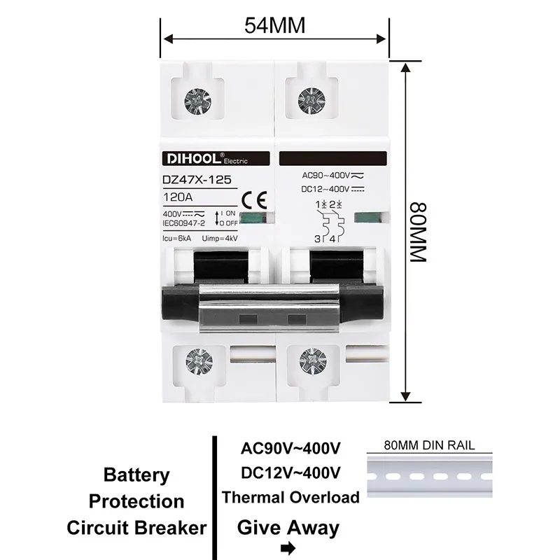 Miniature mini circuit breaker MCB for Solar Photovoltaic Air Switch ...