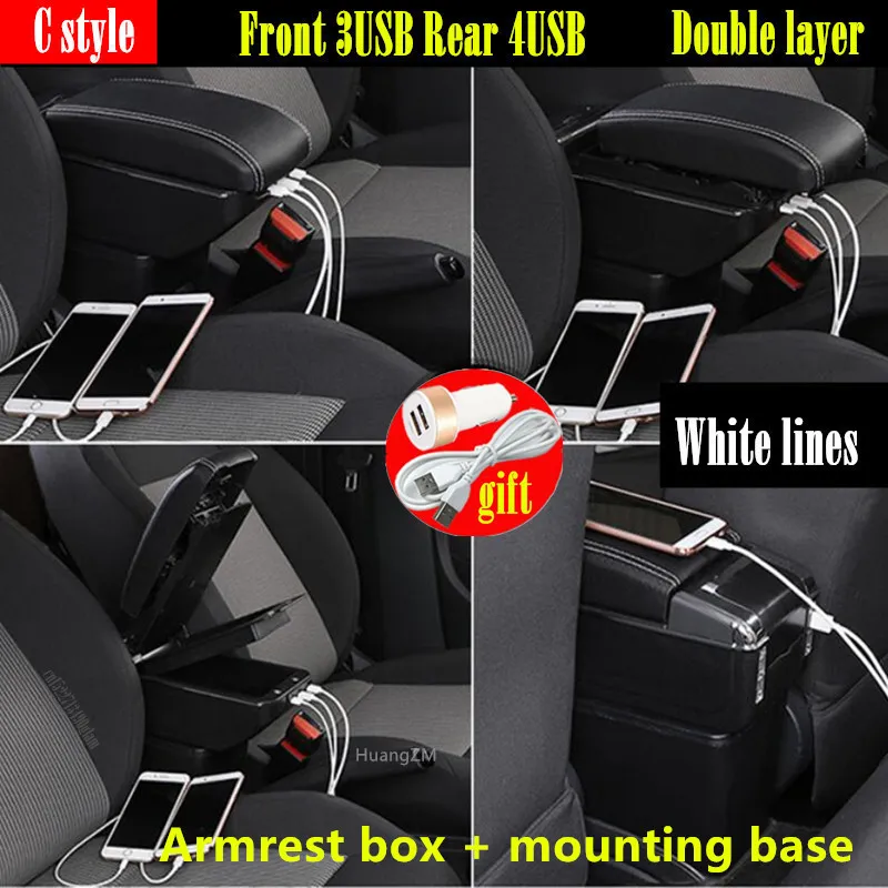 2024Premium PU Leather Center Console Armrest Storage Box for MG3 Right ...
