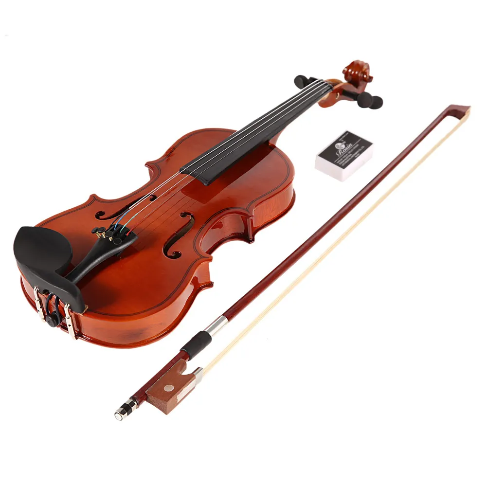 4/4 Violin Professional Solid Wood Violin With Case Bow Tuner Rosin ...