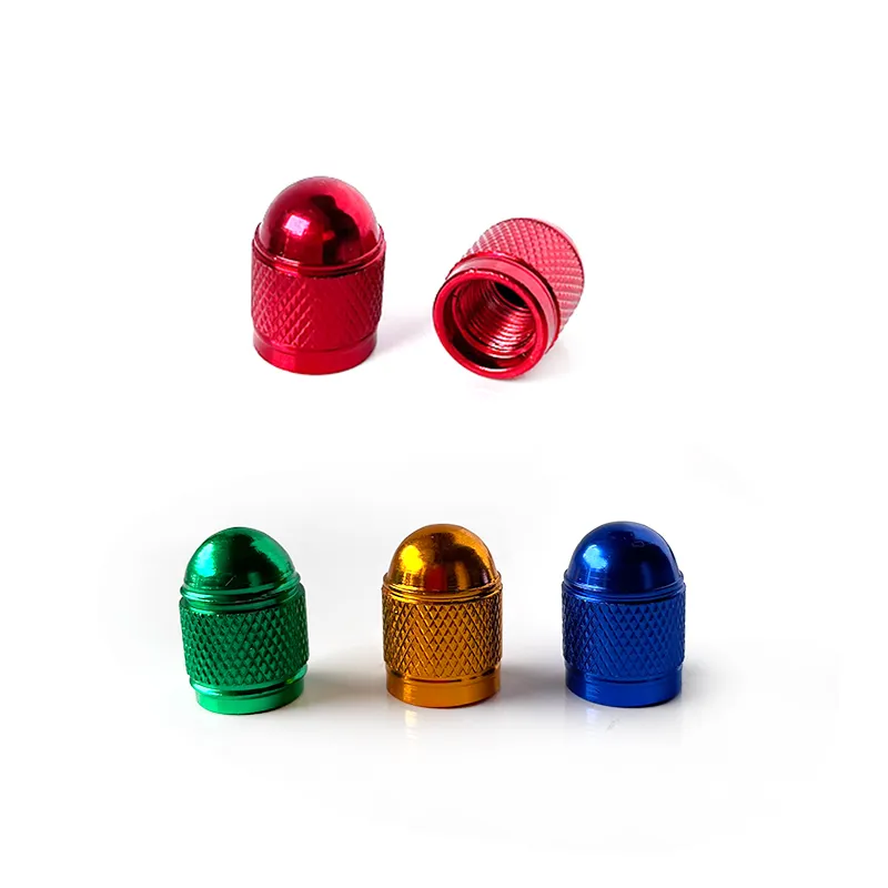 Colorful Anodized Aluminum Bike Valve Caps with Seal Gaskets for MTB ...
