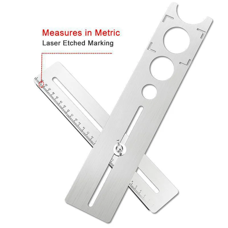 Foldable Multi Angle Ruler With Movable Template For Accurate Angle ...