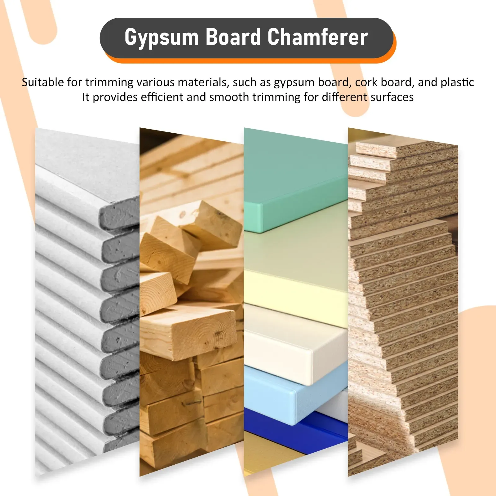 Drywall Planer Plasterboard V Chamfer Bevel Double Slot 45°, Manual 45 ...