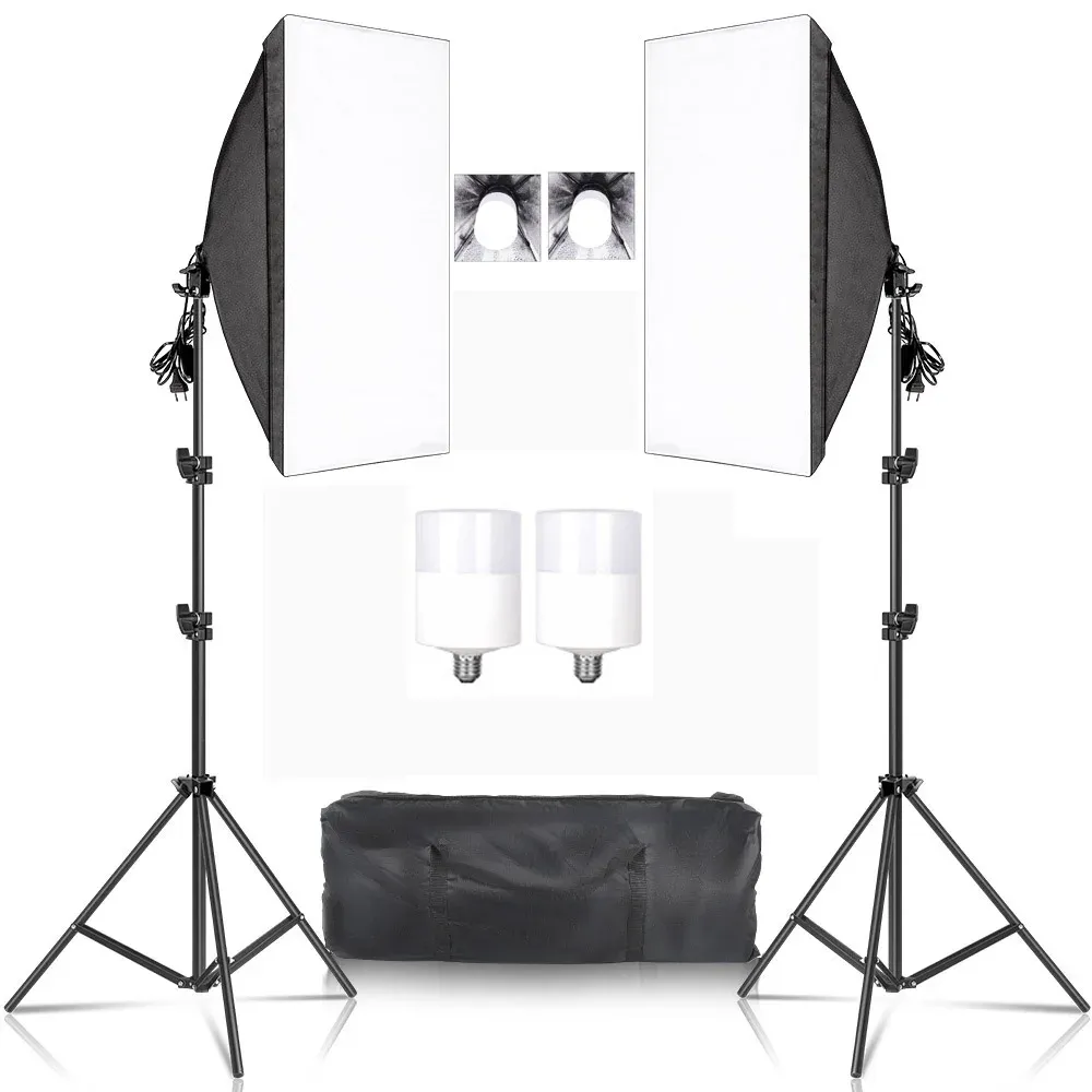 Photography Lighting Kit Softbox Lights Continuous Studio Lighting with ...