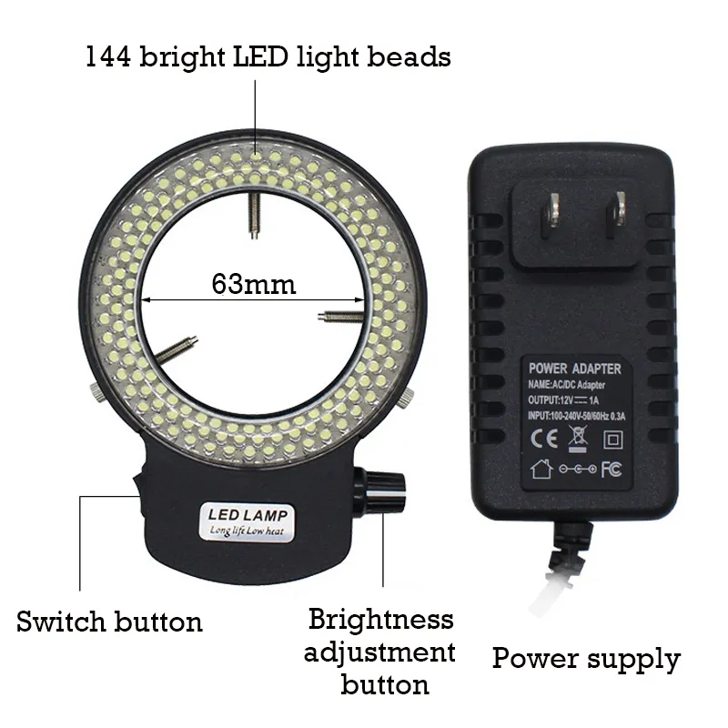 Magnifying Light Source With 144 LEDs Adjustable Circular Illuminator ...
