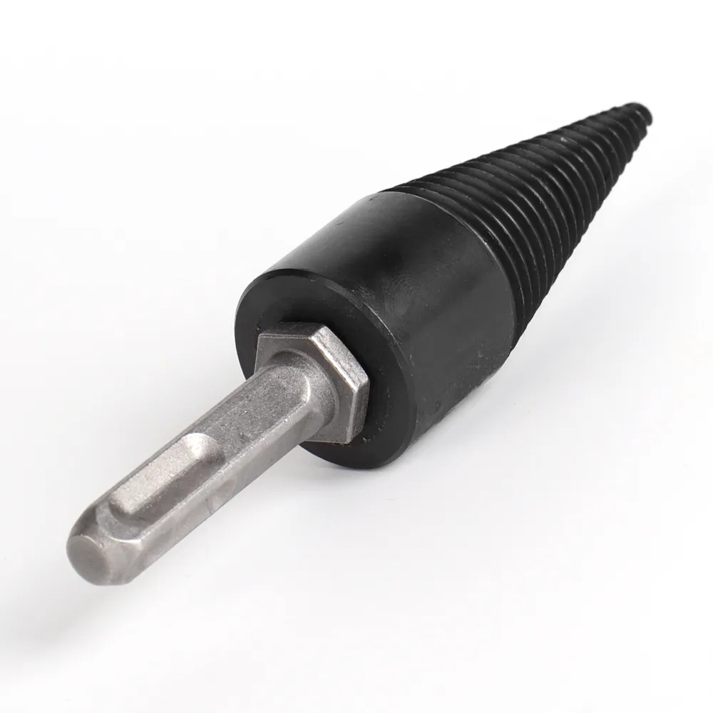 Firewood Splitter Cone Drill Bit with Round Hex and Square Shank, 32/38 ...
