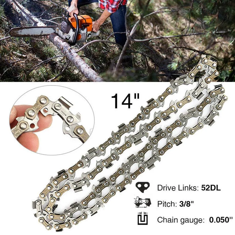 14 Inch Chainsaw Chain, 52 Drive Links, 3/8 Pitch Wood Cutting Saw Mill ...