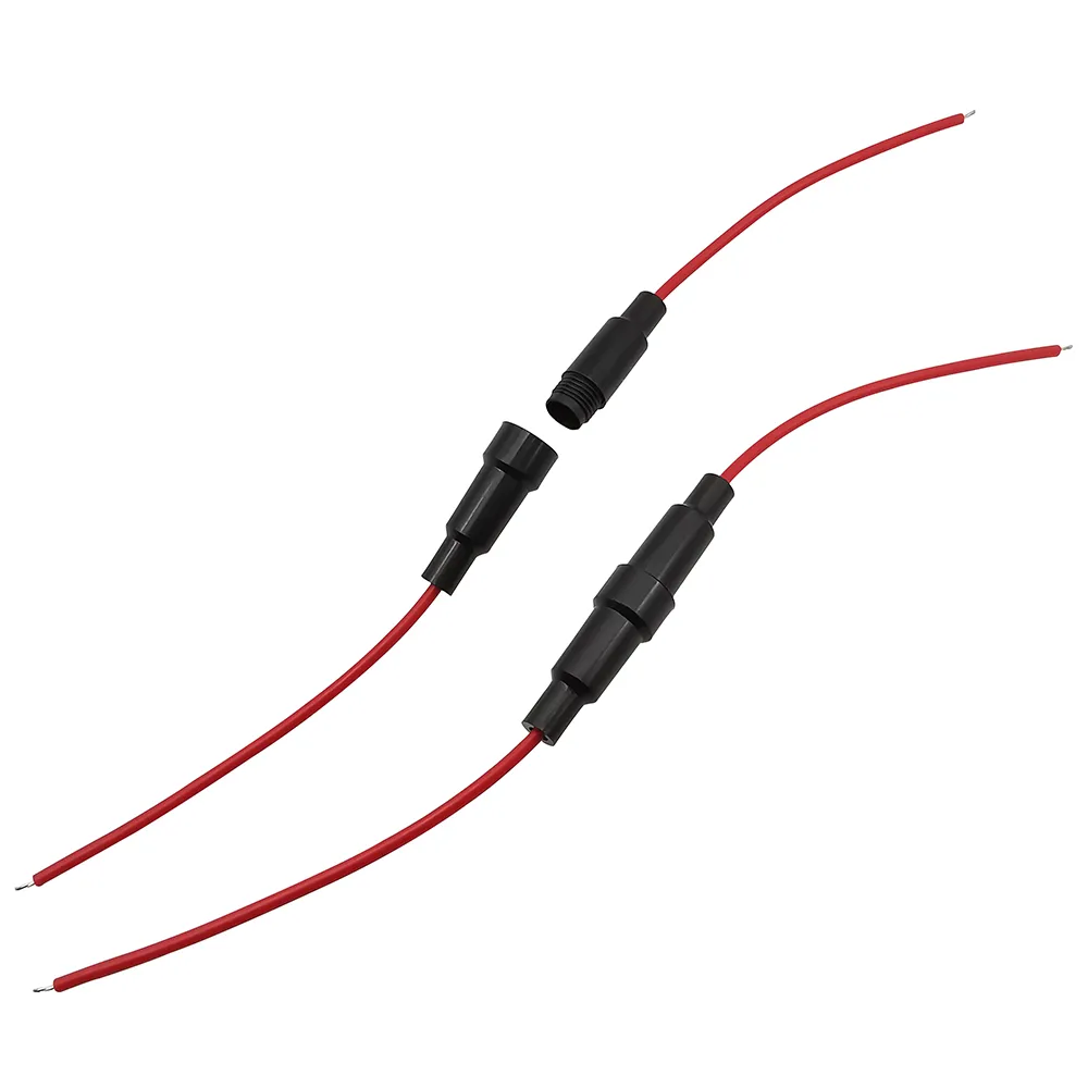 Inline Glass Tube Fuse Holder Set with Cable Wire: Screw Type Quick ...