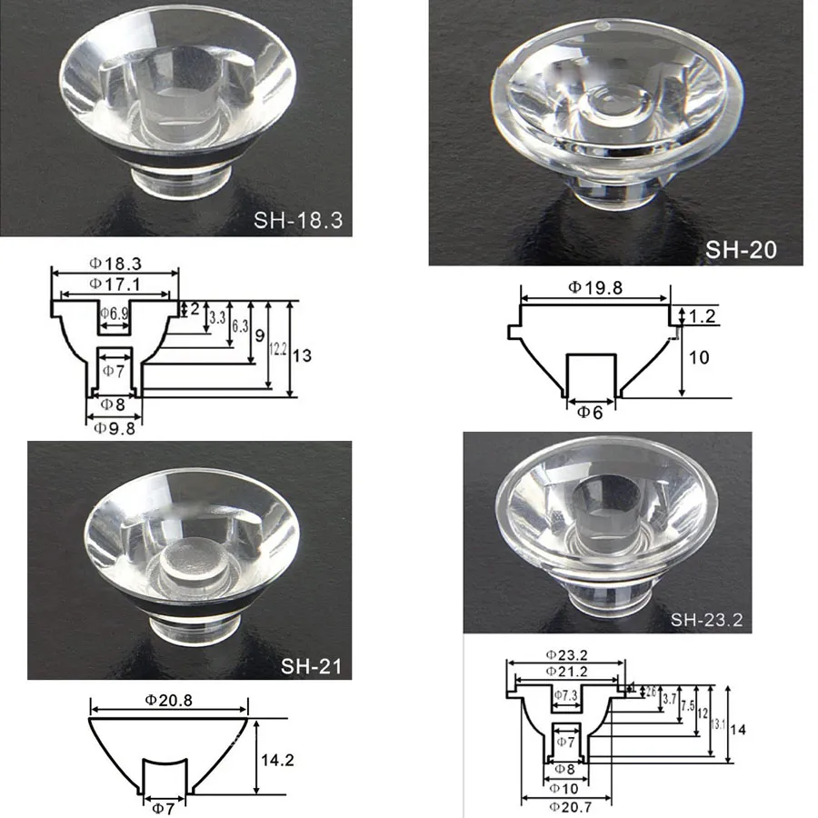 flashlight reflector shape