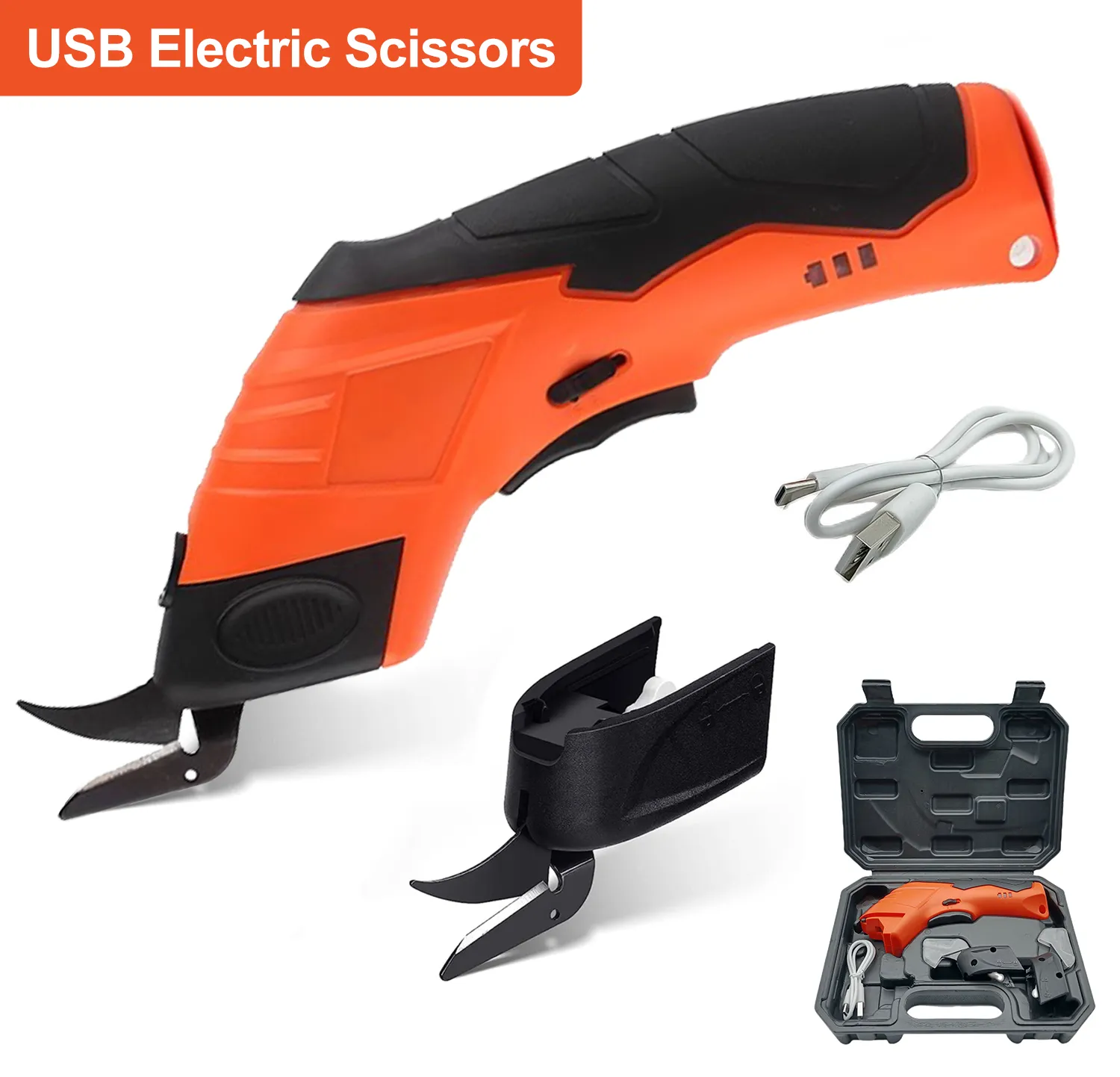 Electric Scissors Cutting Machine USB Lithium Rechargeable Handheld ...