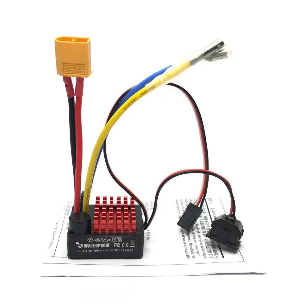 Brushless Waterproof 60A ESC For 1/10 1/12 RC Car HSP Boat VS QuicRun ...