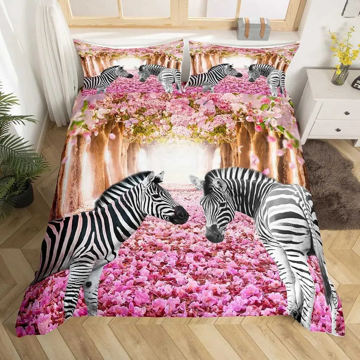 zebra print bedding set