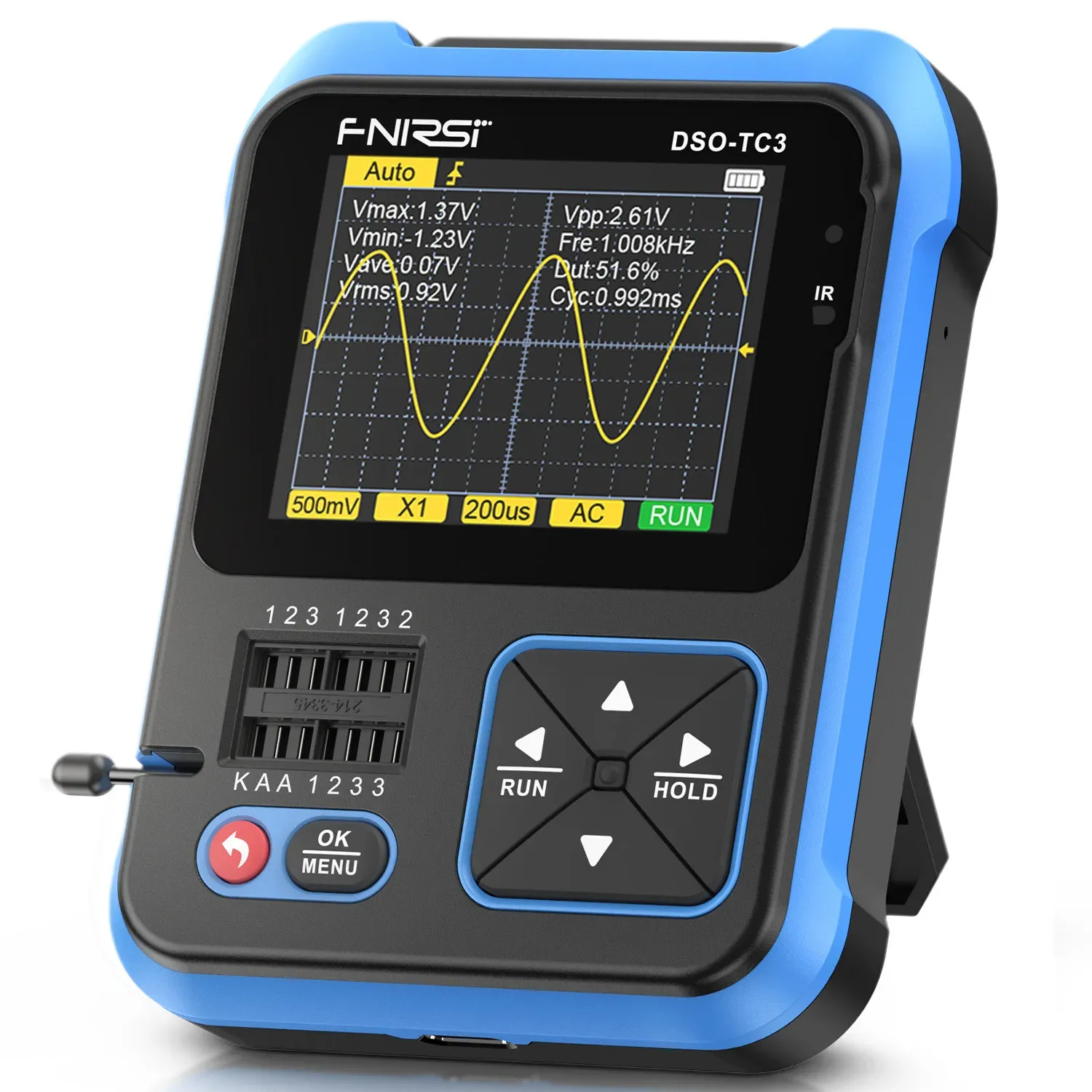 Portable 3-in-1 digital storage oscilloscope with DSO-TC3 Tubes and LCR ...