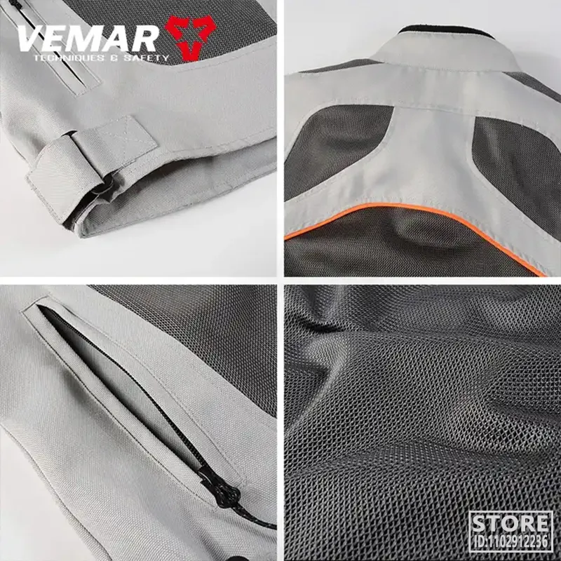 Vemar Summer Motorcycle Jacket Men's Motocross Motorcyclist Protective ...