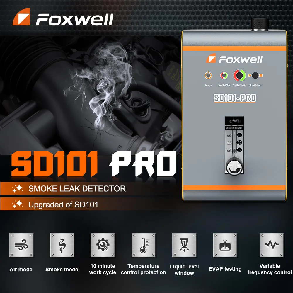 12V EVAP Smoke Generator FOXWELL SD101 PRO Automotive Smoke Machine ...