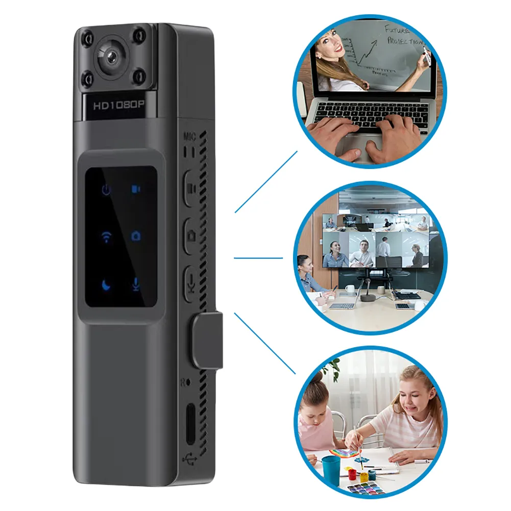 Portable Body Camera: 130° Wide Angle Mini WIFI Recorder, 1000mAh ...