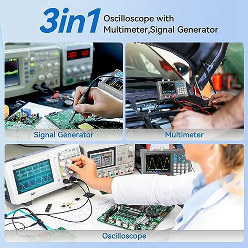 2-Channel Handheld Oscilloscope, 120MHz, 500Msa/S, Digital Multimeter ...