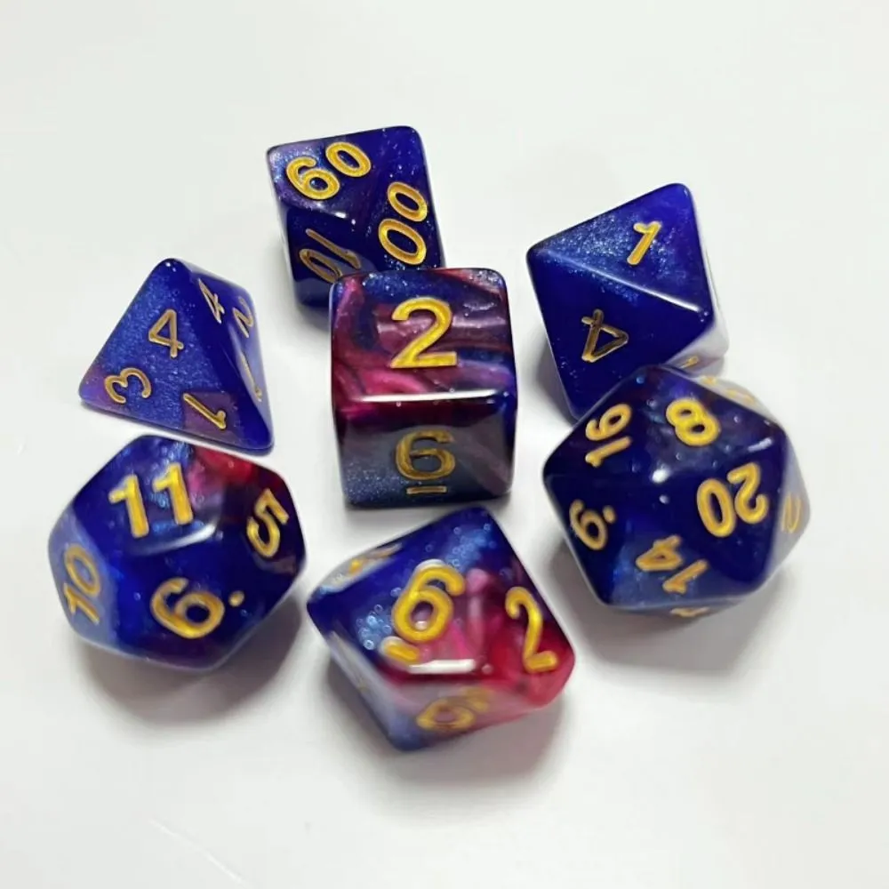 DHgate.com:Multifaceted Polyhedral Dice Set - 7 D4-D20 Colorful Gaming ...