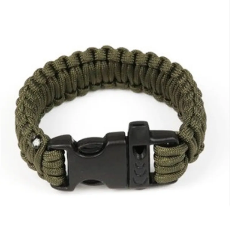 Umbrella Rope Woven Paracord Survival Bracelet with Whistle for Outdoor ...