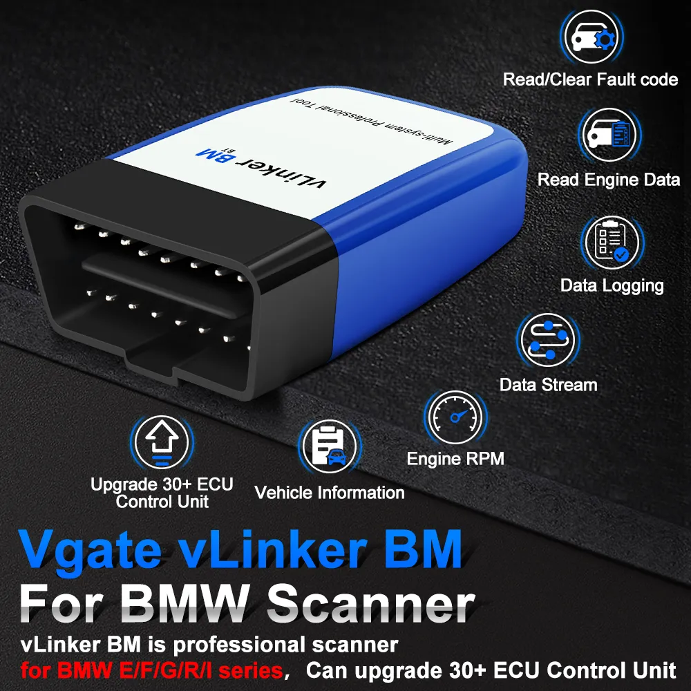 Vgate VLinker BM+ ELM 327 V2.2 Bluetooth Compatible OBD2 Scanner Wifi OBD 2 Car Diagnostic ...