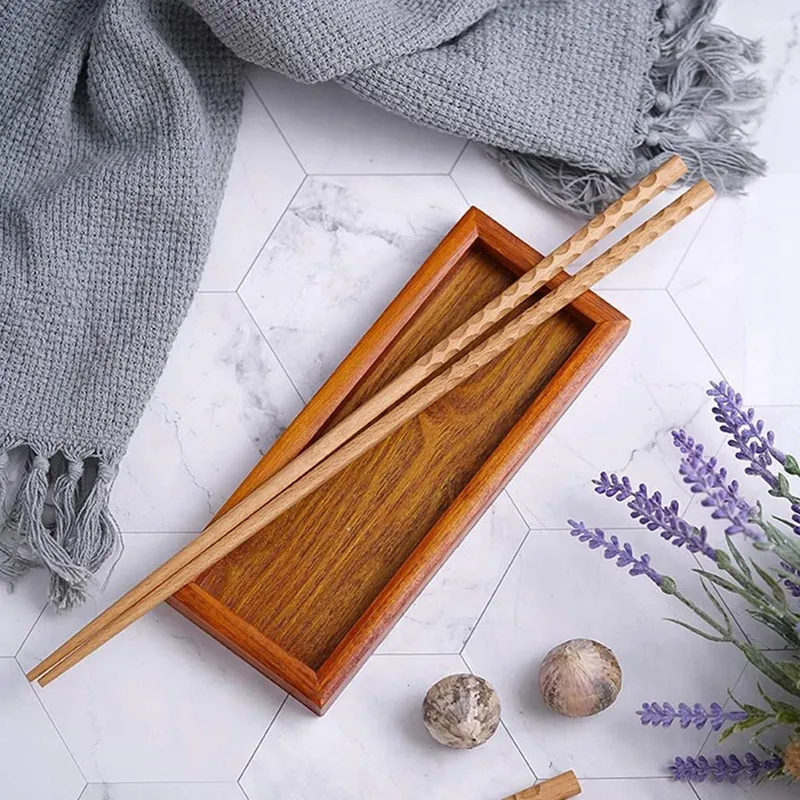 Wooden Cooking Chopsticks - Extra Long Reusable Chopsticks Set for Hot ...