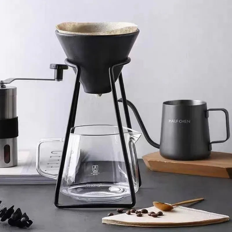 Ceramic Pour Over Coffee Set With Stand Elegant Coffee Dripper, Ceramic ...