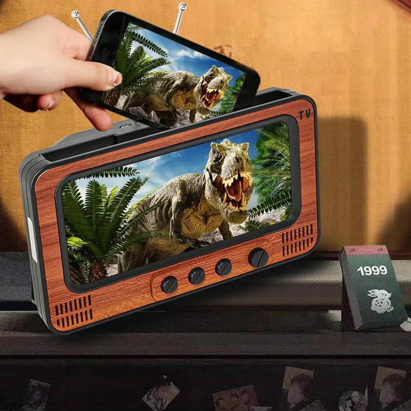 Vintage TV Phone Holder Creative Retro TV Style Cell Phone Stand with ...