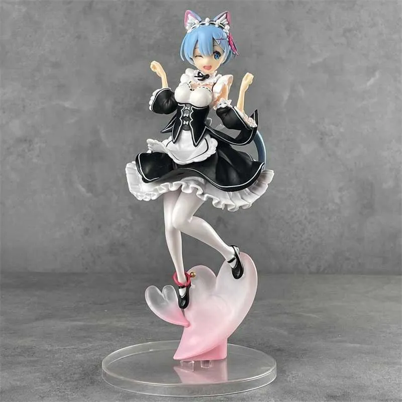 Anime Figure 1 4 Scale: Animated Maid Figurine With Cat Woman Ears ...
