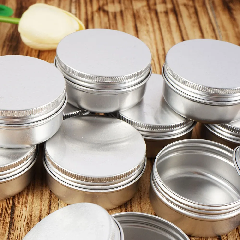 Aluminum Jars Refillable Empty Metal Containers 50ml and 100ml Portable ...