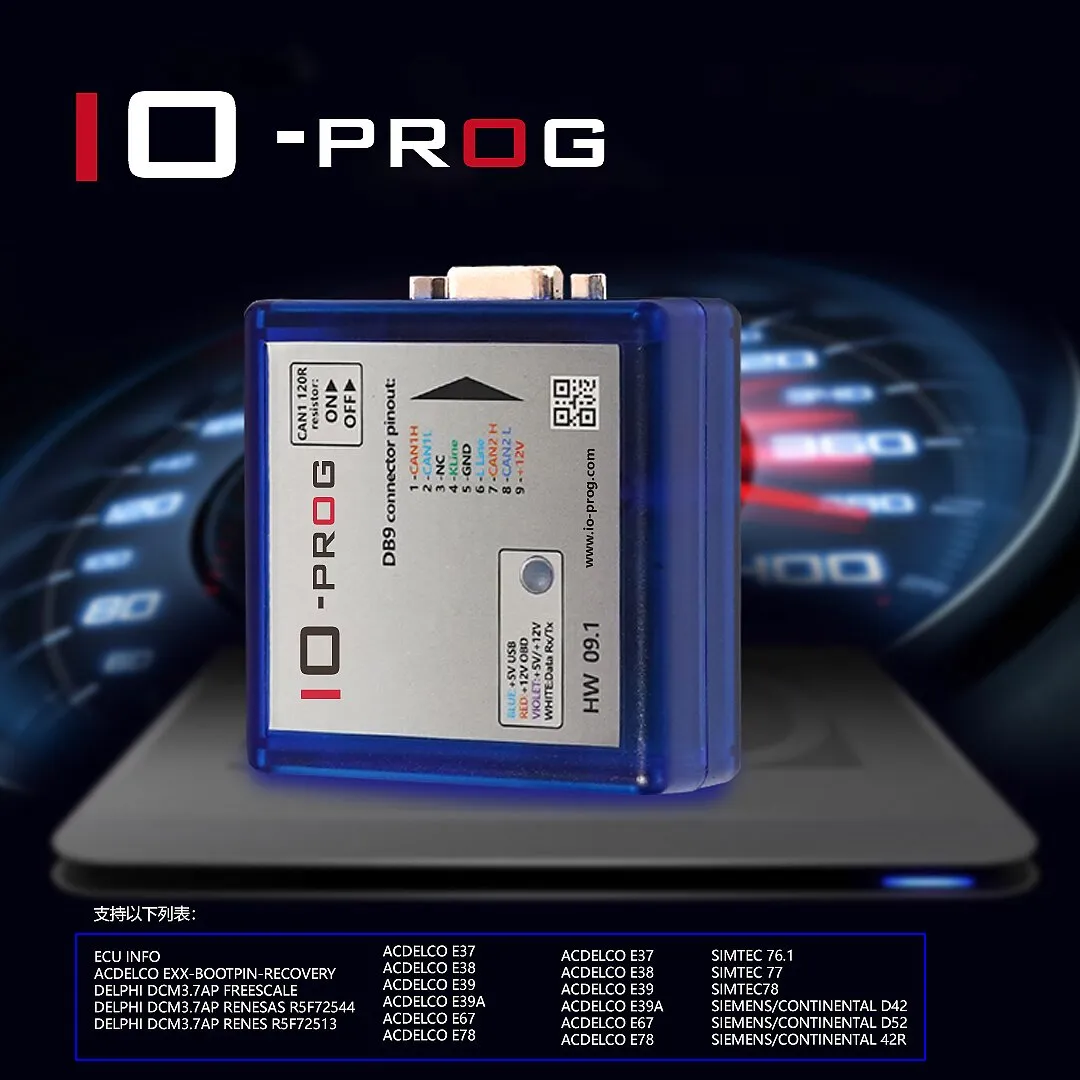 New Release IO PROG ECU Programmer BD9 Pinout I/O Terminal IO PROG HW 09.1 FLASH/EEPROM K Line ...