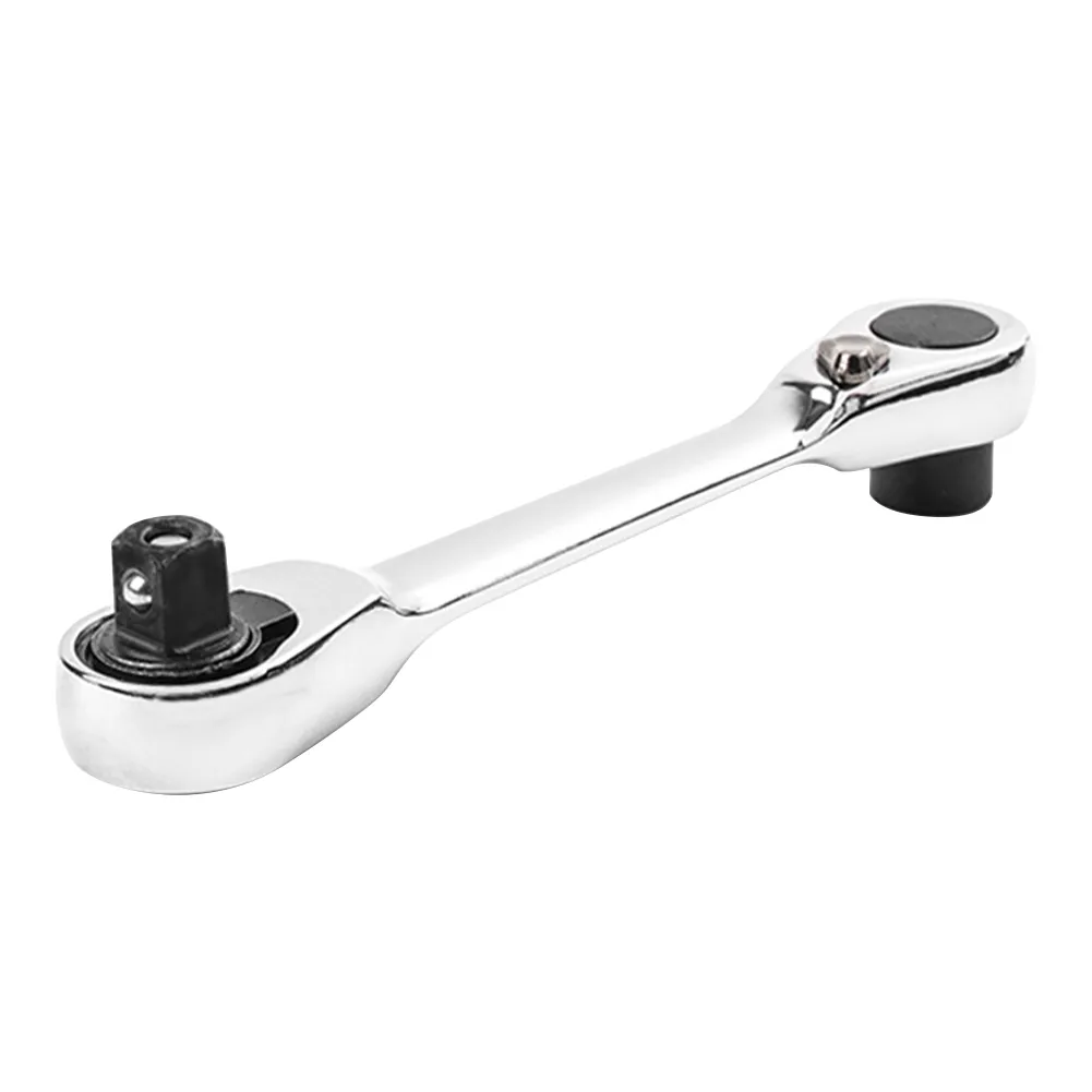 Double Ended Ratchet Wrench: 1/4 Inch Dual Head Spanner, Adjustable ...