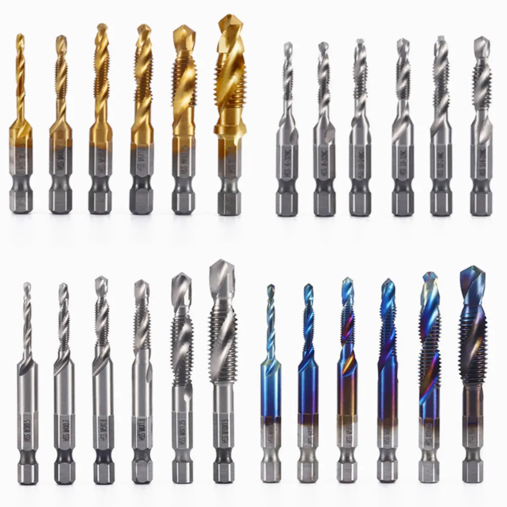 F50 Tap and Die Set Manual Threaded Screw Tap M6 Long Shank Drill Bit ...