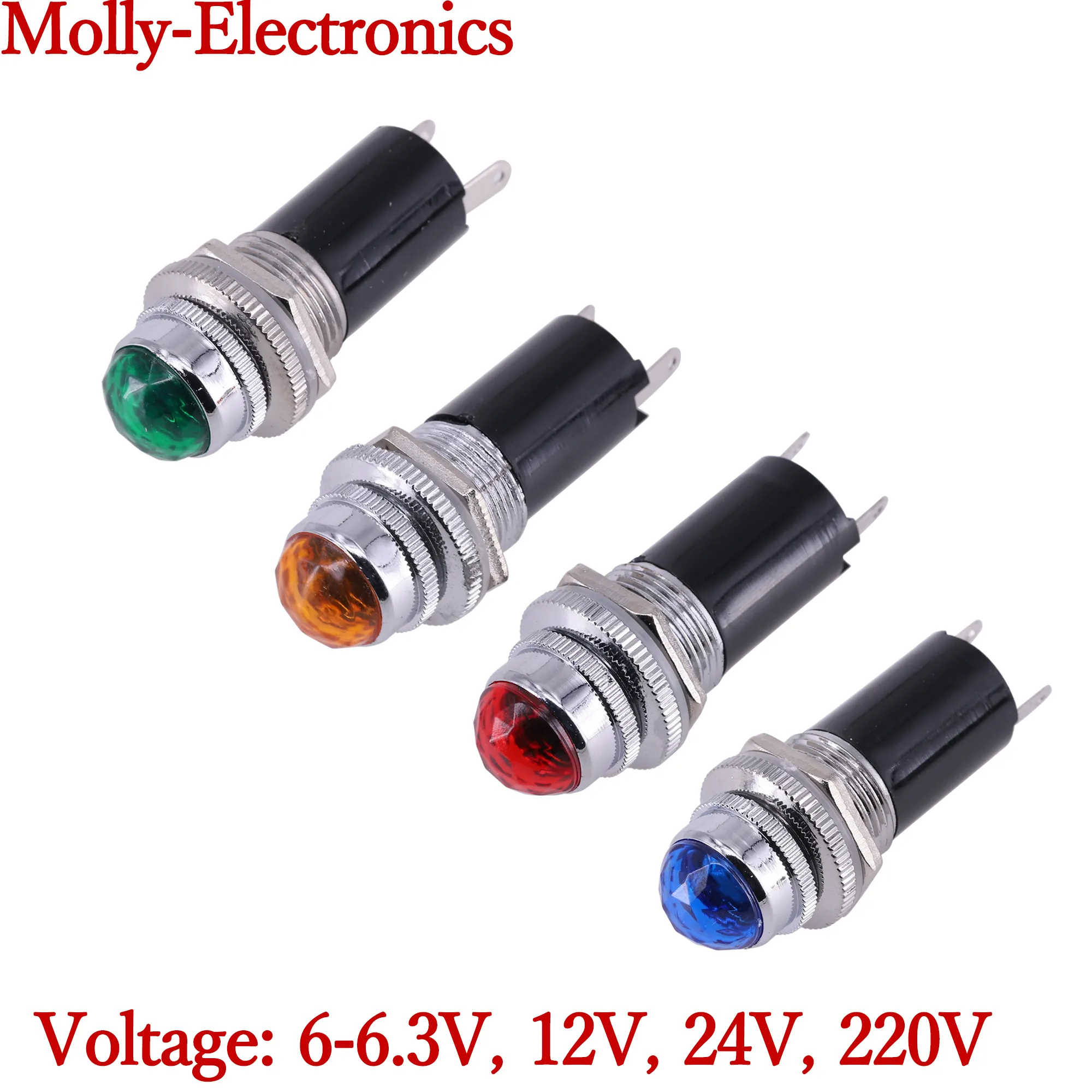 DHgate.com:3V-220V Diamond Head Signal Lamp Indicator Light DIY ...