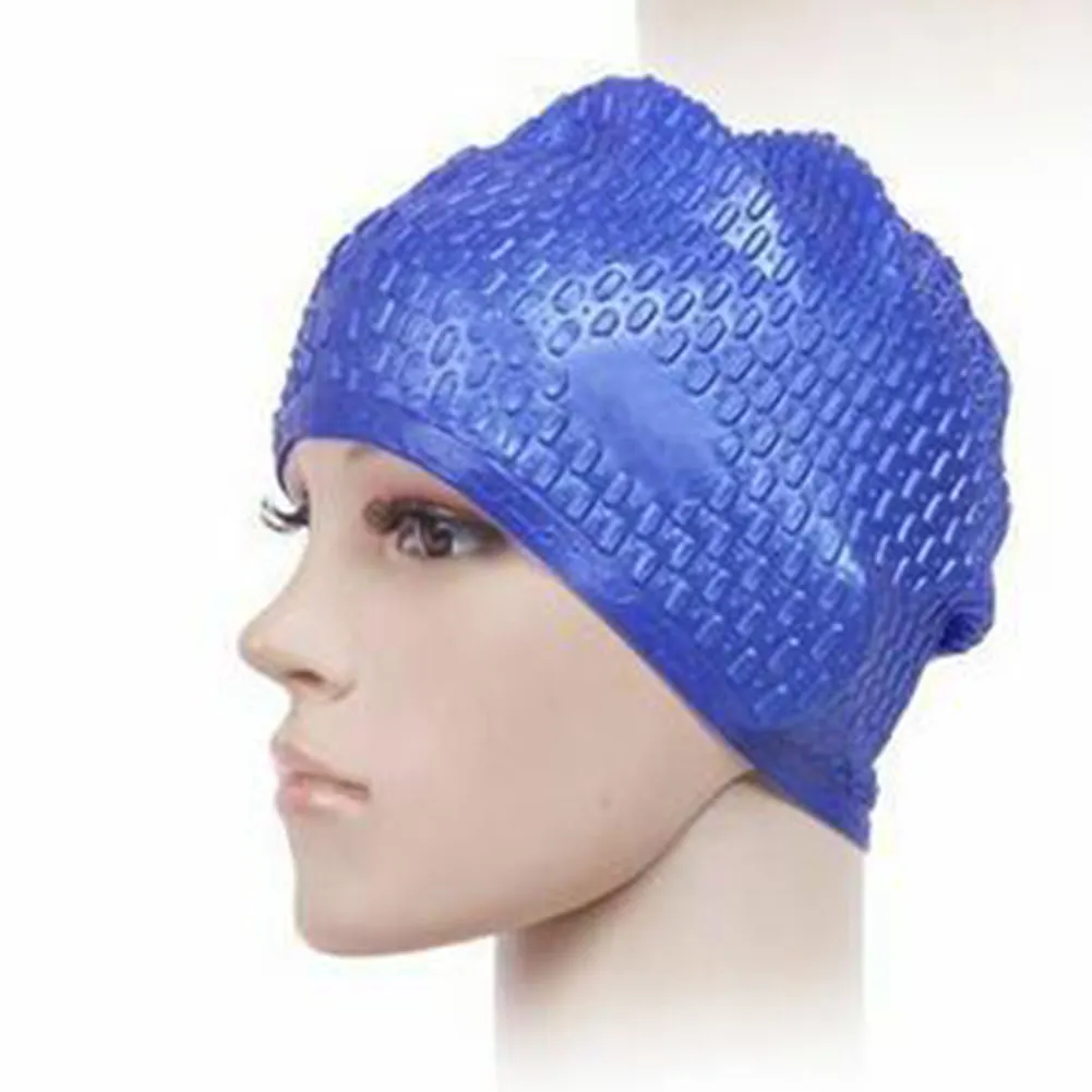 DHgate.com:Skin-Friendly Waterproof Silicone Swim Cap for Adults ...