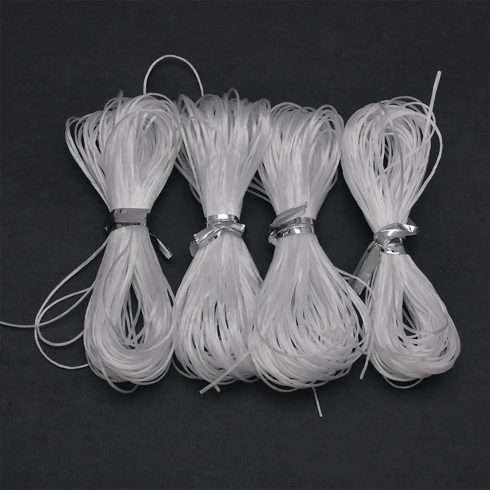 2-40M White Elastic Beads Cord Jewelry Making DIY Latex Beading Thread ...