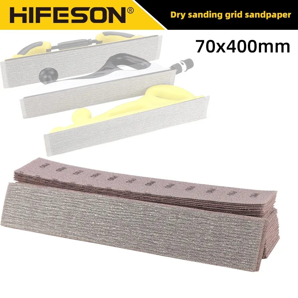 Mesh Sandpaper Discs 70x420mm Hook Loop Abrasive for 400x70mm Sanding ...