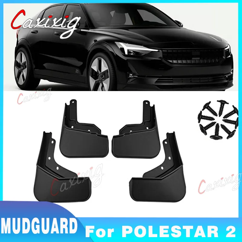 Polestar 2 Mudguards: 4-Piece All-Weather Protection Flaps for Front ...