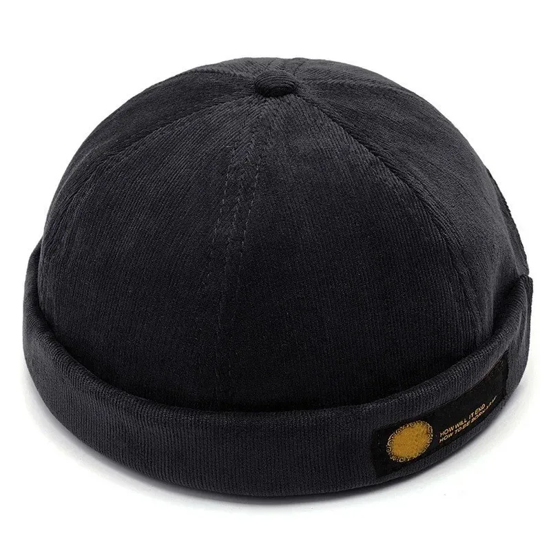 Jamont Adjustable Retro Crimping Brimless Skull Caps Autumn Winter Cap ...