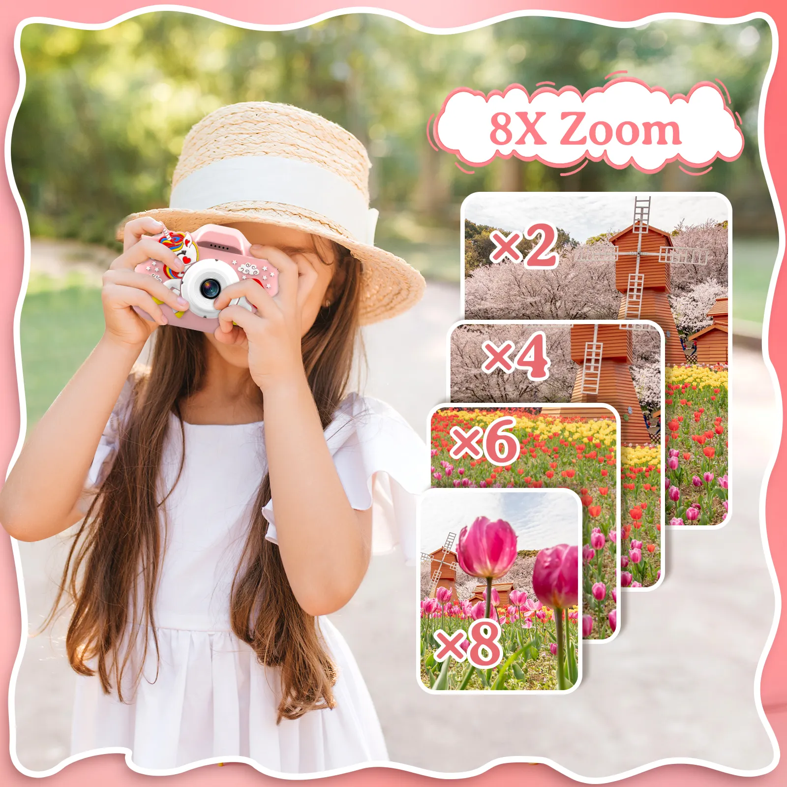 2 Unicorn Kids Camera, Dual-Lens Digital Camera, 32G, for Kids Birthday ...