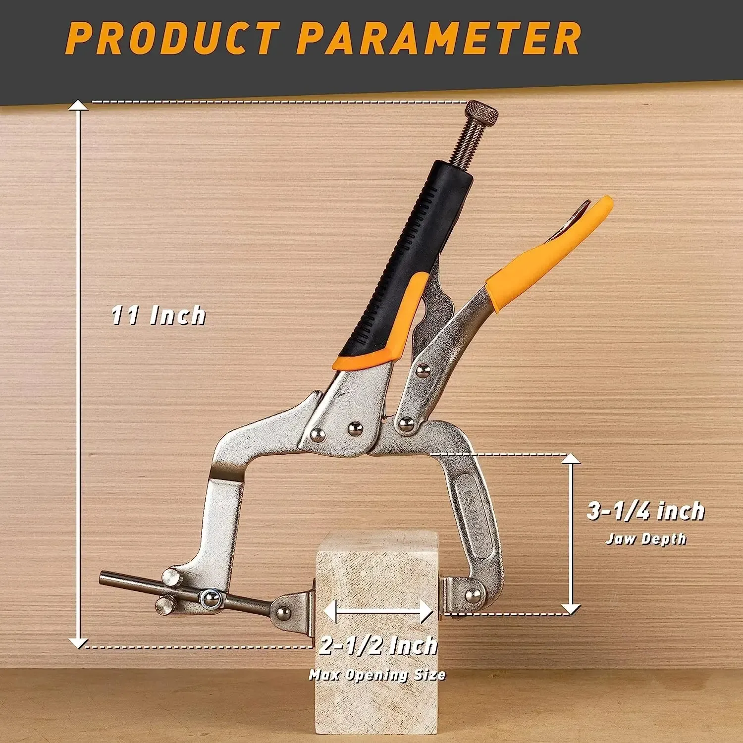 2-Pack TOLESA 11 Right-Angle Pocket Hole Corner Clamps for Woodworking ...