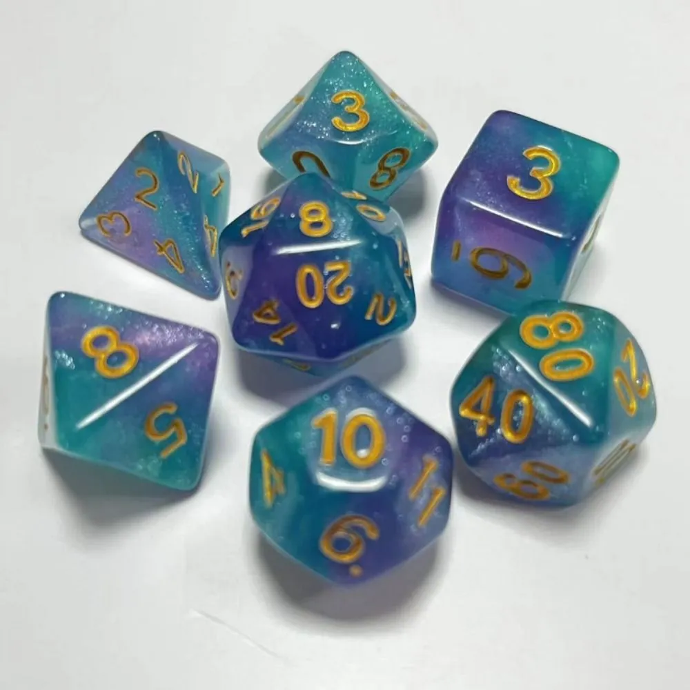 Acrylic Opaque Polyhedral Dice Set for Dungeons and Dragons Tabletop ...