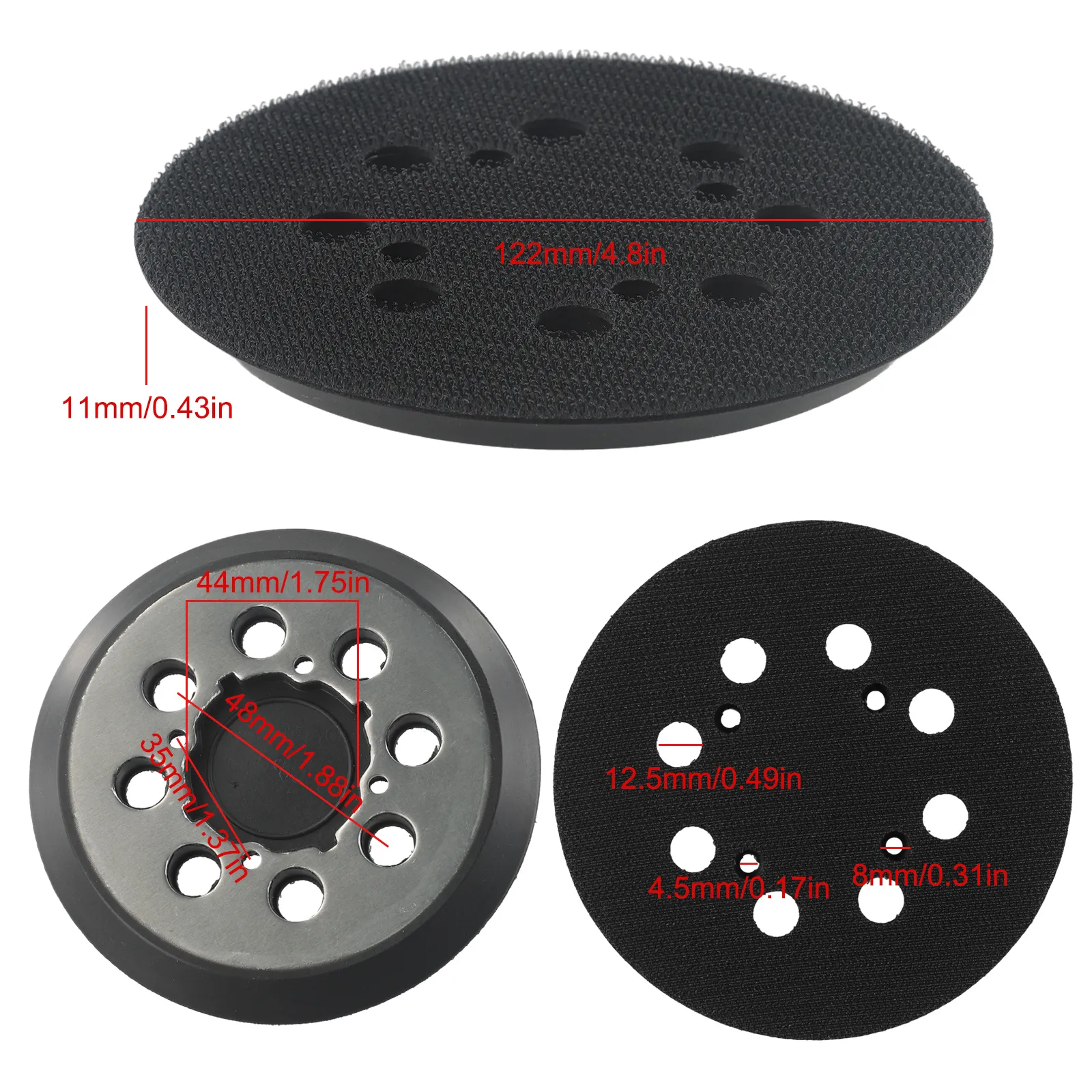 DHgate.com:20248 Hole 5 Hook and Loop Sander Backing Pad for Electric ...