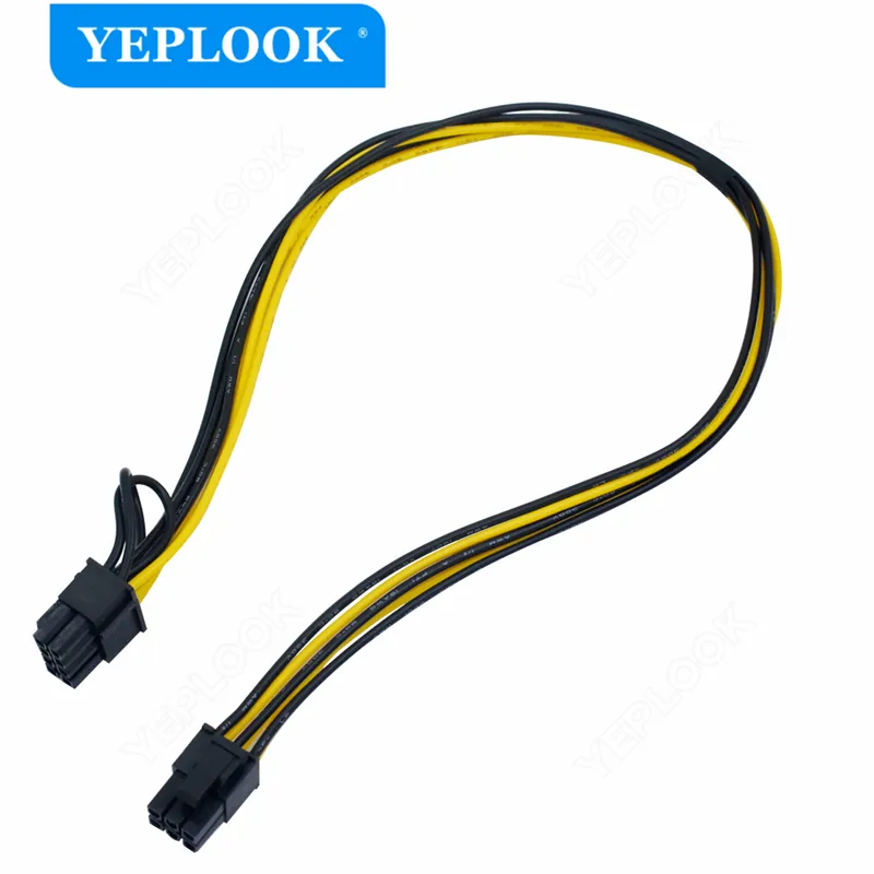 18AWG PCIe 6Pin To 8Pin Male To Male Miner Riser Cable For Modular ...
