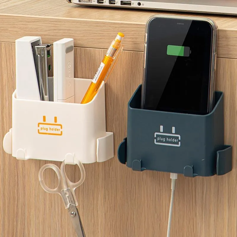 DHgate.com:Wall-Mounted Multifunctional Storage Rack with Charging Plug ...
