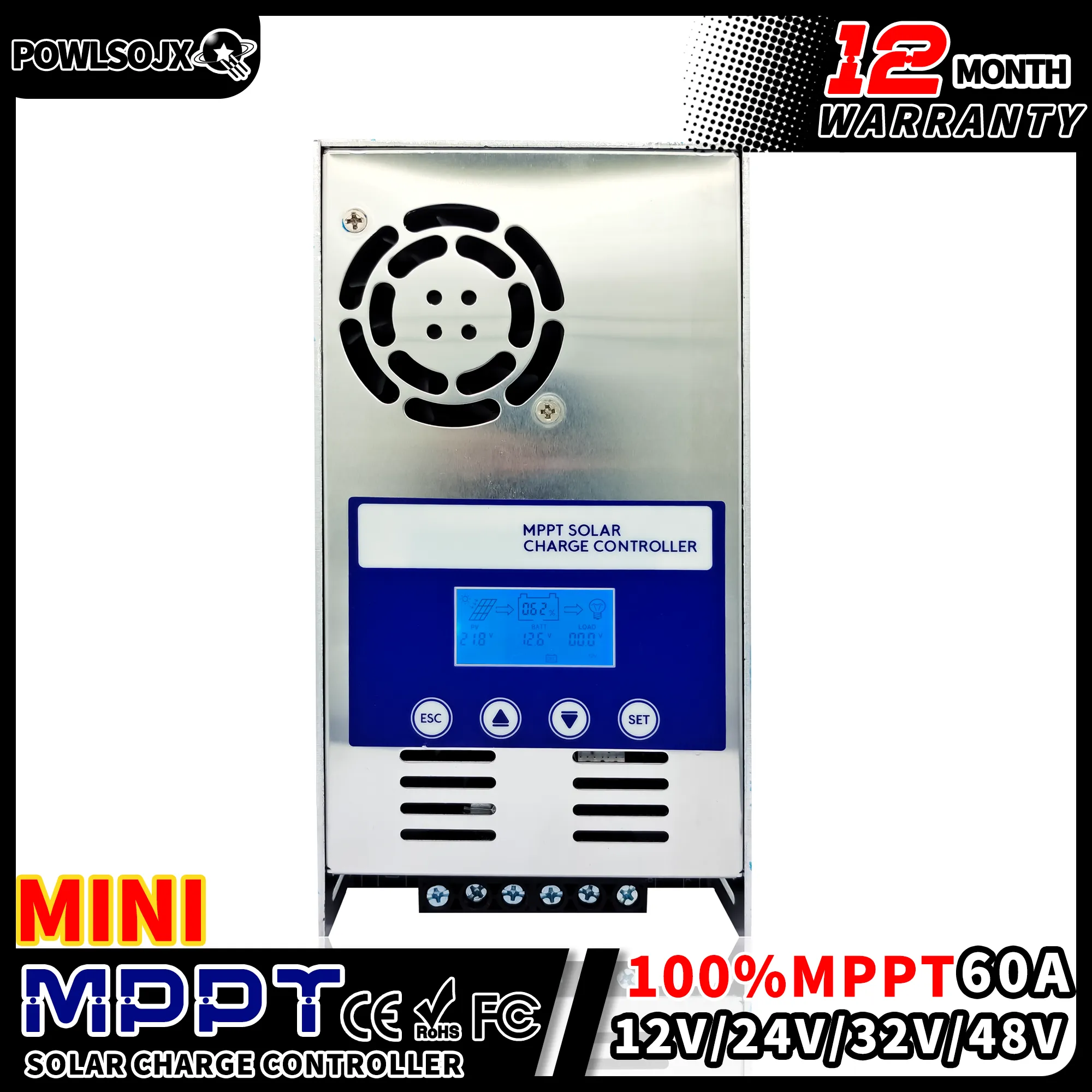 DHgate.com:2024 60A MPPT Solar Charge Controller for Lead Acid & Lithium Battery, Max PV 180V ...