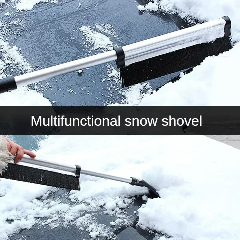 DHgate.com:Telescopic Aluminum Snow Shovel with Car Brush, Portable Ice ...