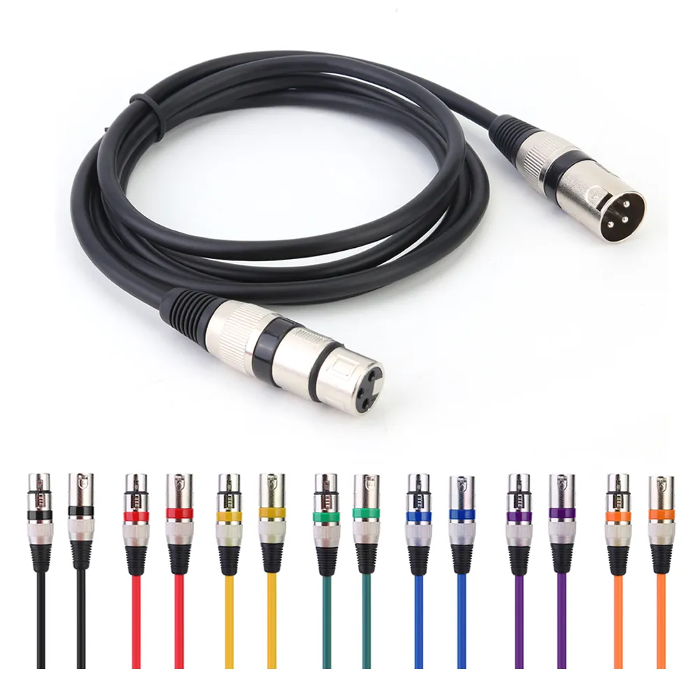 Female XLR Cable: 3-Pin Male to XLR Audio Adapter - Multi-Shielded Zinc ...