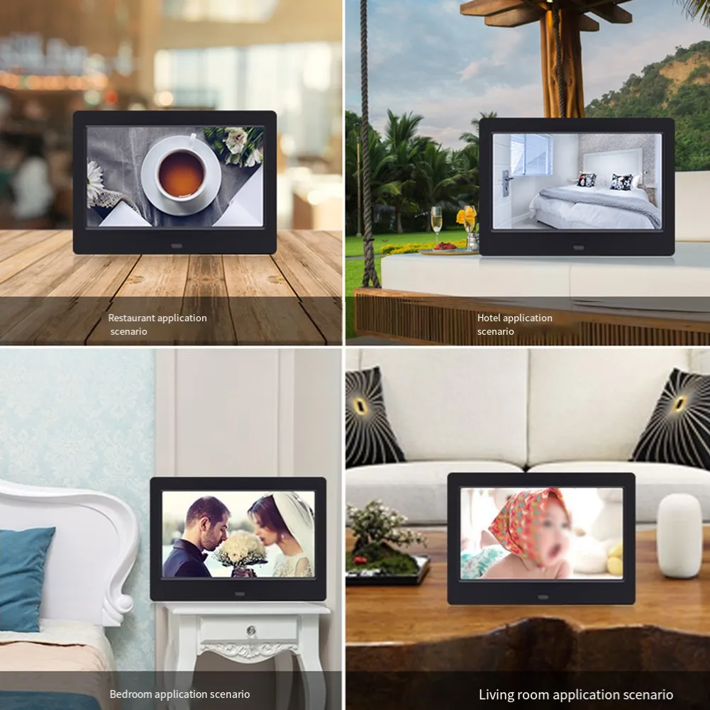 7-Inch Digital Photo Frame, Full HD IPS Display, Alarm Clock, Calendar ...